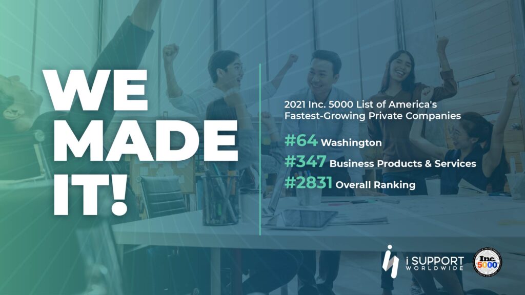 iSupport Worldwide Makes the Inc. 5000 List 2021 | iSupport Worldwide